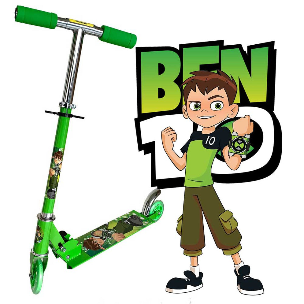 Foldable, Portable & Height Adjustable Kids BEN 10 Scooter | Green ...